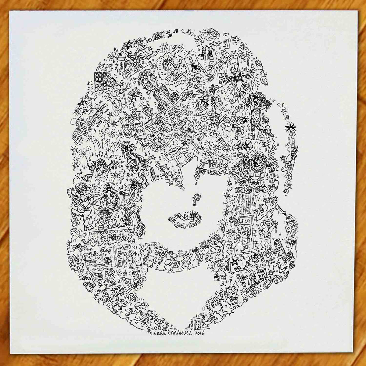 Paul Stanley poster - Starchild ink drawing – drawinside
