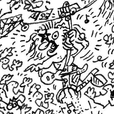 Paul Stanley poster - Starchild ink drawing – drawinside