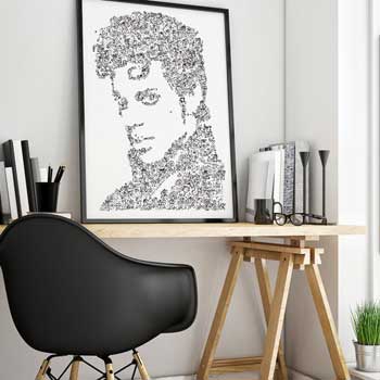 Prince ink drawing print of the kid of Minneapolis – drawinside