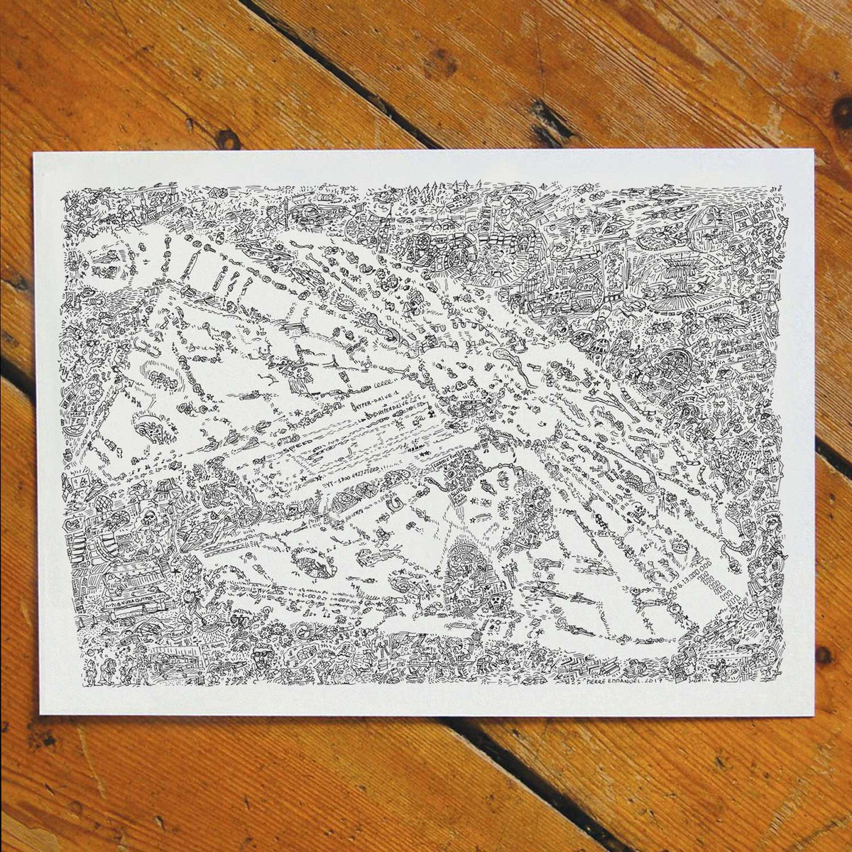 Millenium Falcon doodle art print - Star Wars hunk of junk drawing ...
