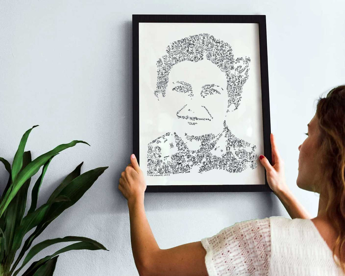 Simone Veil une biographie dans un portrait illustration d'art – drawinside
