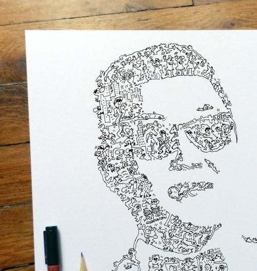 Psy print Gagnam Style k pop doodle art drawing – drawinside