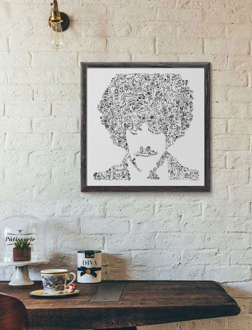 Phil Lynott poster Thin Lizzy drawing – drawinside
