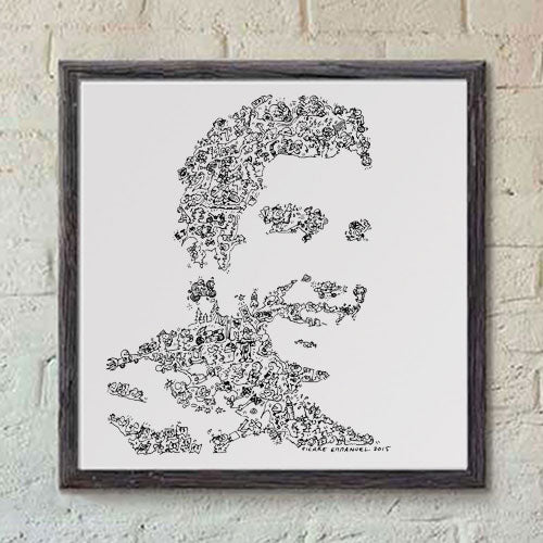 Marc Marquez ink drawing print - 93 poster – drawinside