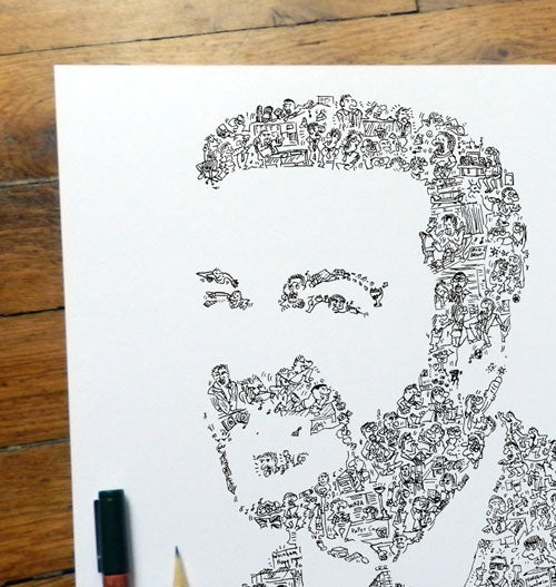 David Brent poster Ricky Gervais The office UK – drawinside