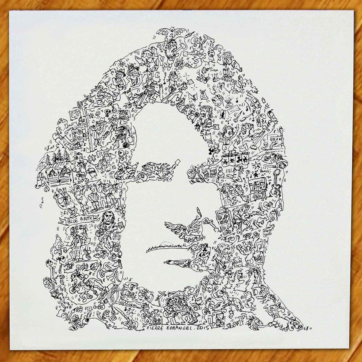 Joe Perry poster with drawings inside - Aerosmith – drawinside