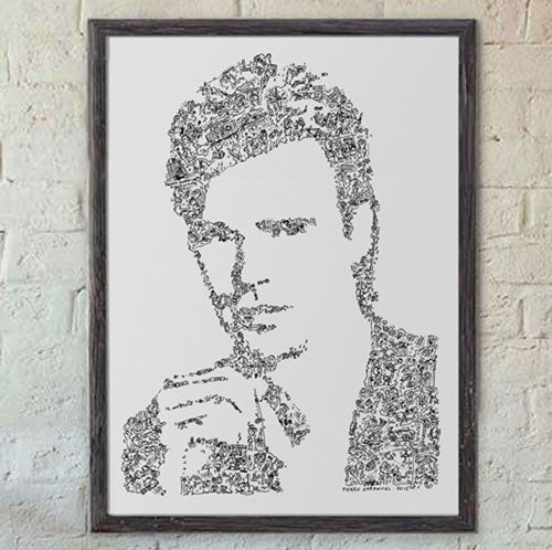 MacGyver doodle art print - Richard Dean Anderson portrait – drawinside