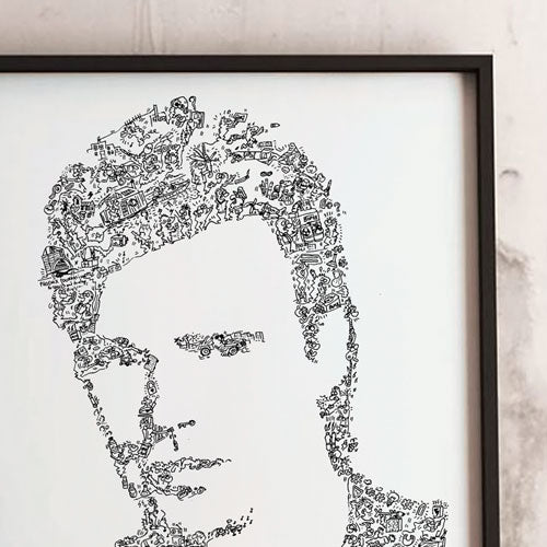 MacGyver doodle art print - Richard Dean Anderson portrait – drawinside