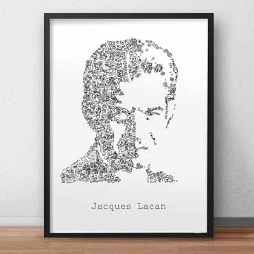 Jacques Lacan poster psychoanalysis concept art – drawinside