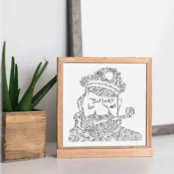 Captain Haddock poster | ink drawing with doodles and fun facts ...